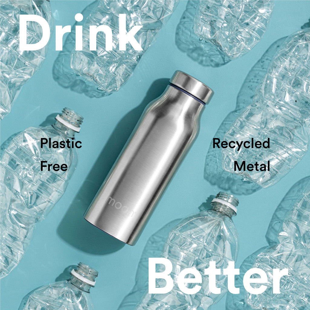 Recycled Stainless Steel Water Flasks | Moon Bottles Australia