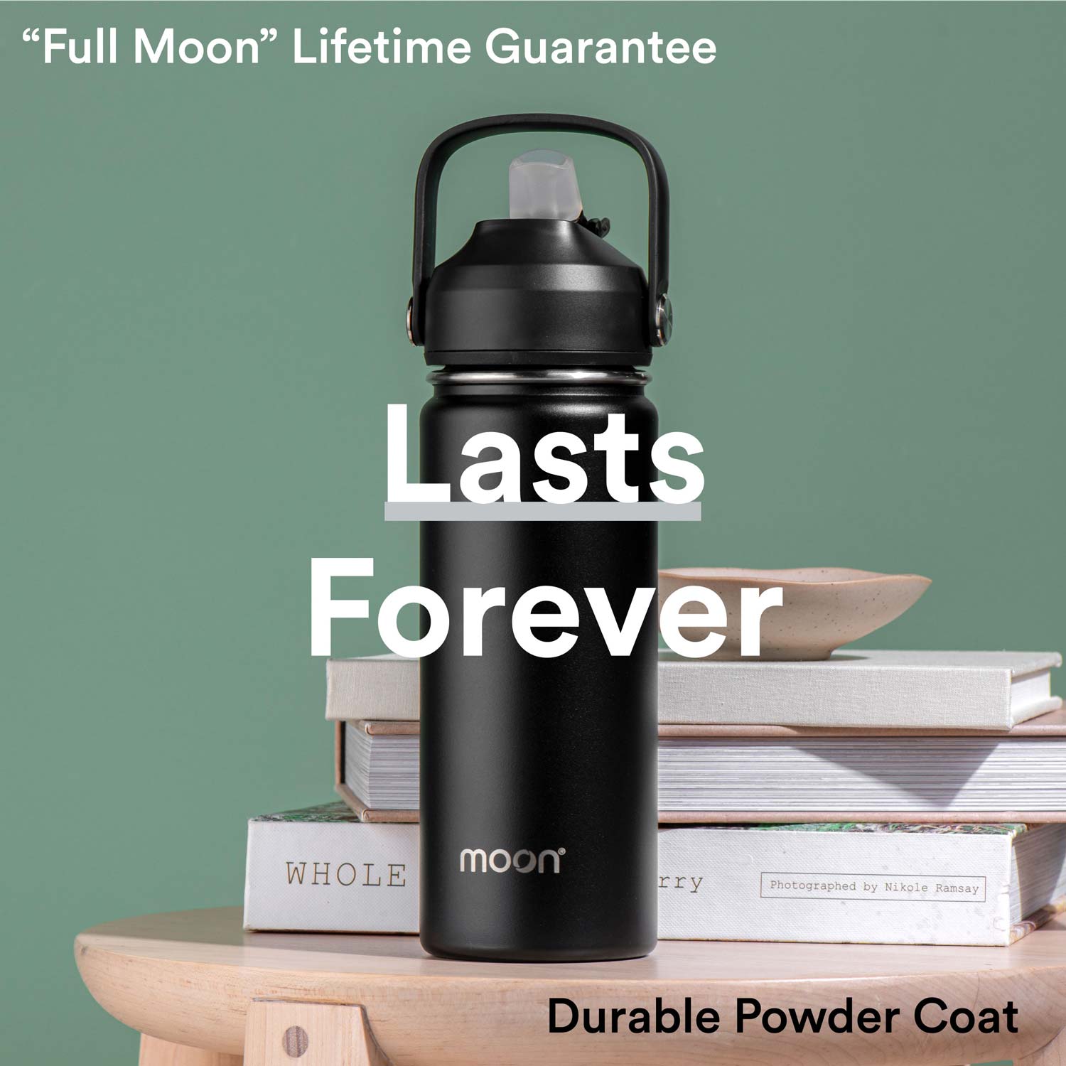 Insulated Water Bottle With Straw - Moon Bottles Australia