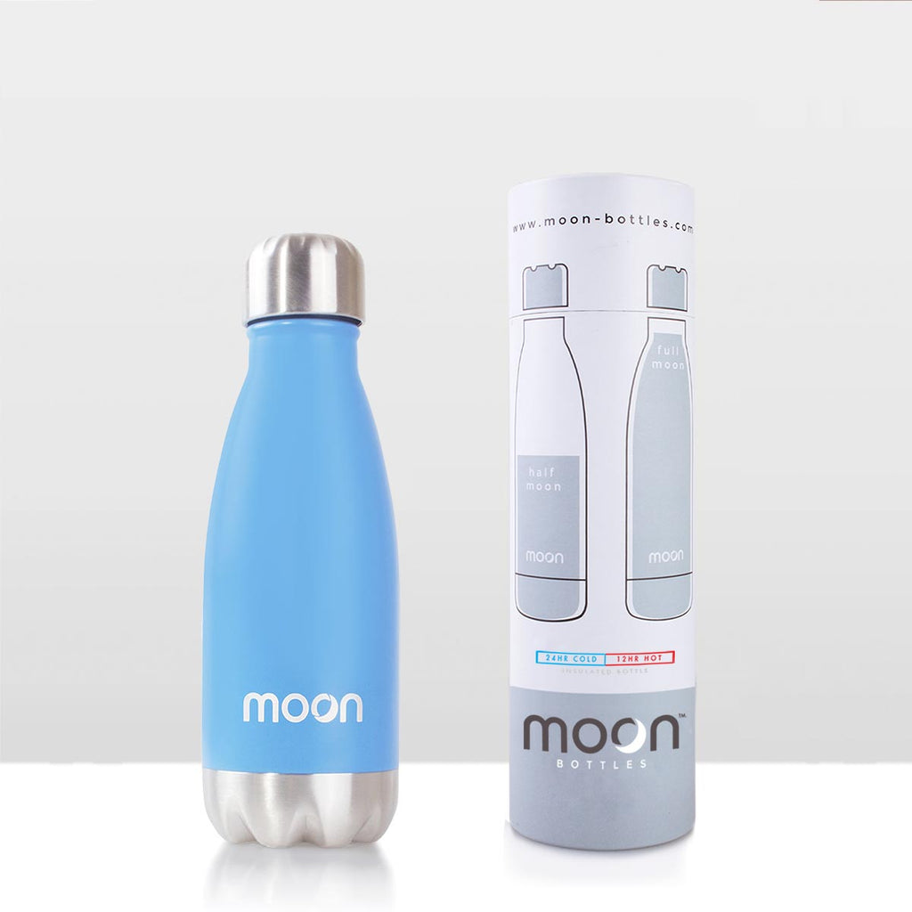250ml Insulated, Stainless Steel Water Bottle | Moon Bottles Australia