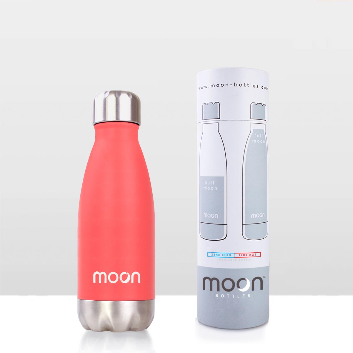 250ml Insulated, Stainless Steel Water Bottle | Moon Bottles Australia