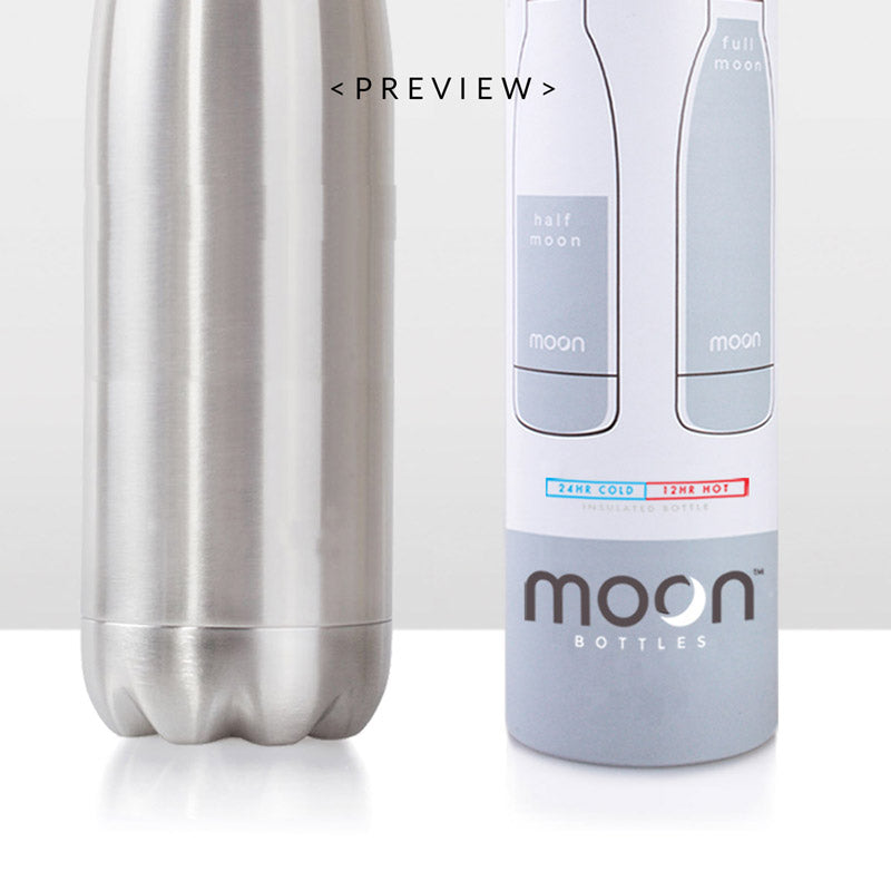 250ml Insulated, Stainless Steel Water Bottle | Moon Bottles Australia